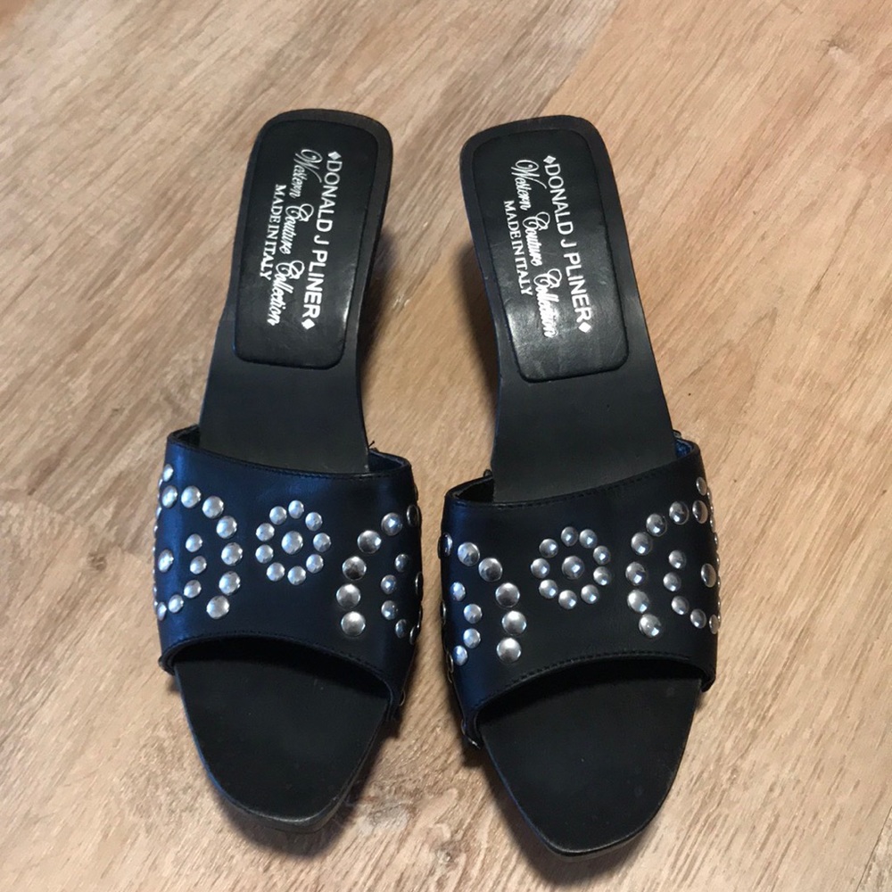 Donald J Pliner Western Couture Collection Mules - Gem